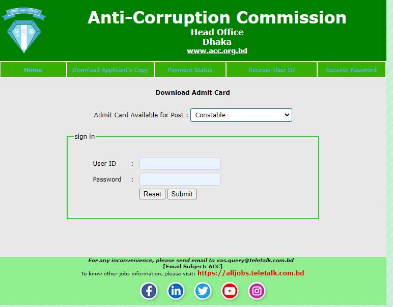 ACC Exam Date 2022 Published Admit Card Seat Plan